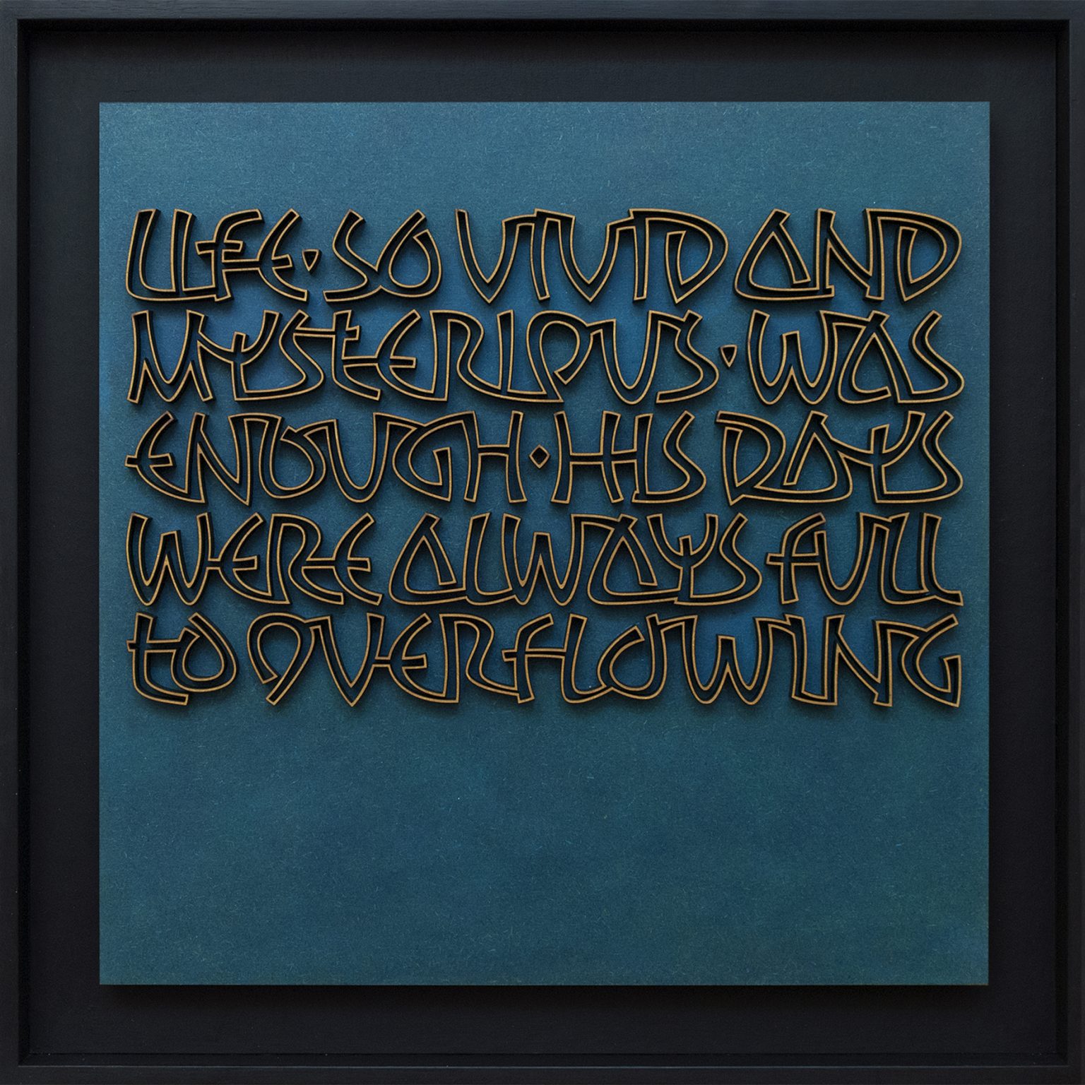 Laser-cut lettering – Robbie Schneider